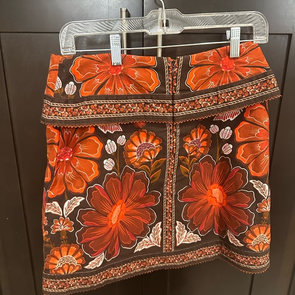 FARM Rio | Skirts | Farm Rio Red Floral Mini Skirt | Poshmark